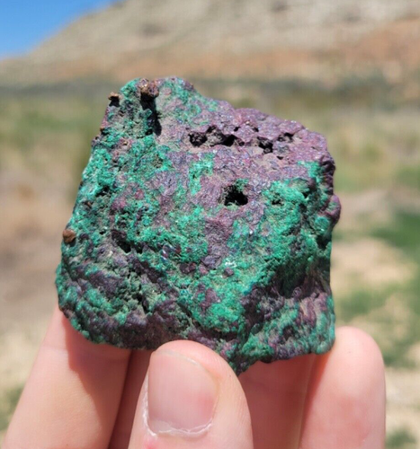 Deep Red Cuprite with Malachite and Small Copper Nodules from Africa | eBay