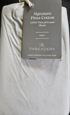 The Threadery Pima Cotton 1000 Thread Count European Pillow Sham in ...