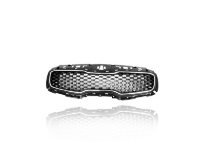 Grille for 17-19 Sportage LX/EX Upper Black Chrome W/O Sensor Hole ...