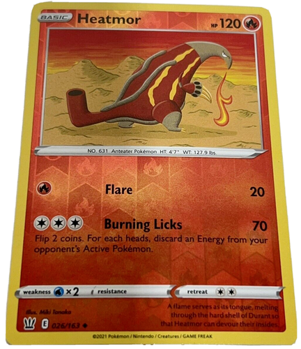 Pokemon Heatmor 26/163 Reverse Holo Uncommon SWSH Battle Styles Mint ...
