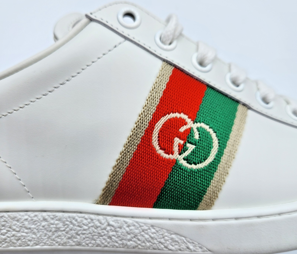 Gucci Ace Women's Interlocking GG Logo White Leather Sneakers EU37 US7 ...