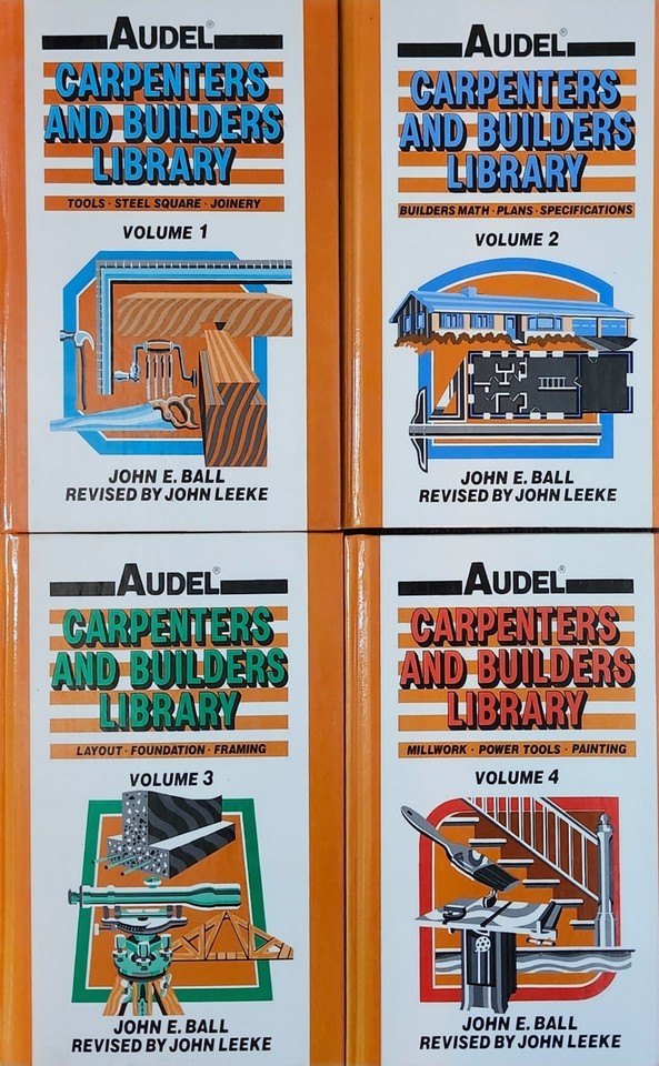 Lot 4 Audel Carpenters and Builders Library Hardcover Books 1-4 1991 | eBay