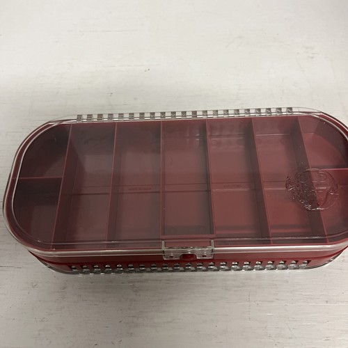 Vintage VTG Old Pal Red Plastic Fishing Tackle Lures Box Small 9x4x1.5 ...