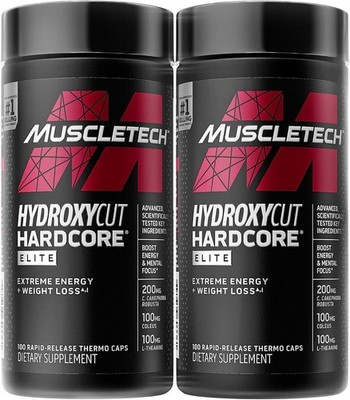 Muscletech Hydroxycut Hardcore Elite Weight loss & Energy Pills 100ct ...
