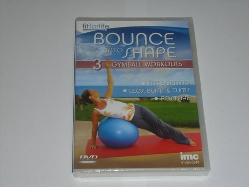 BOUNCE INTO SHAPE: 3 GYMBALL WORKOUTS DVD New Sealed Exercise Fitness ...