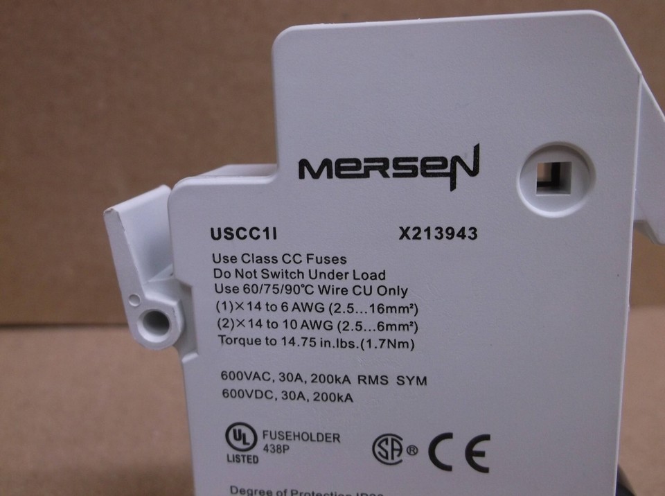USCC1I Mersen NEW In Box 600V 30A DIN Rail Mount Fuse Holder | eBay