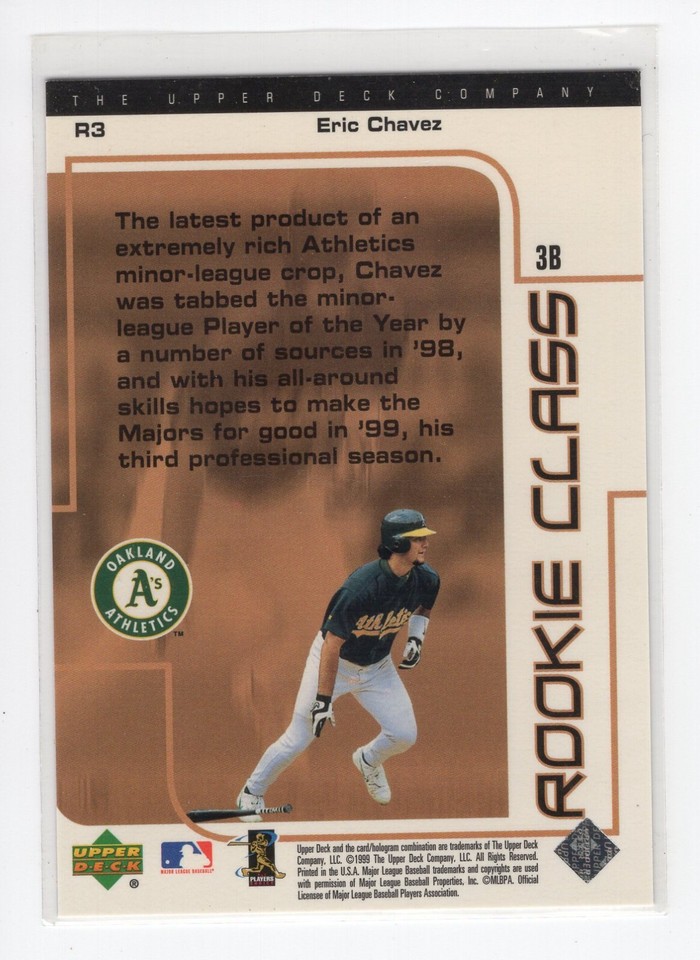 1999 Upper Deck Choice Rookie Class Baseball #R3 Eric Chavez Oakland ...