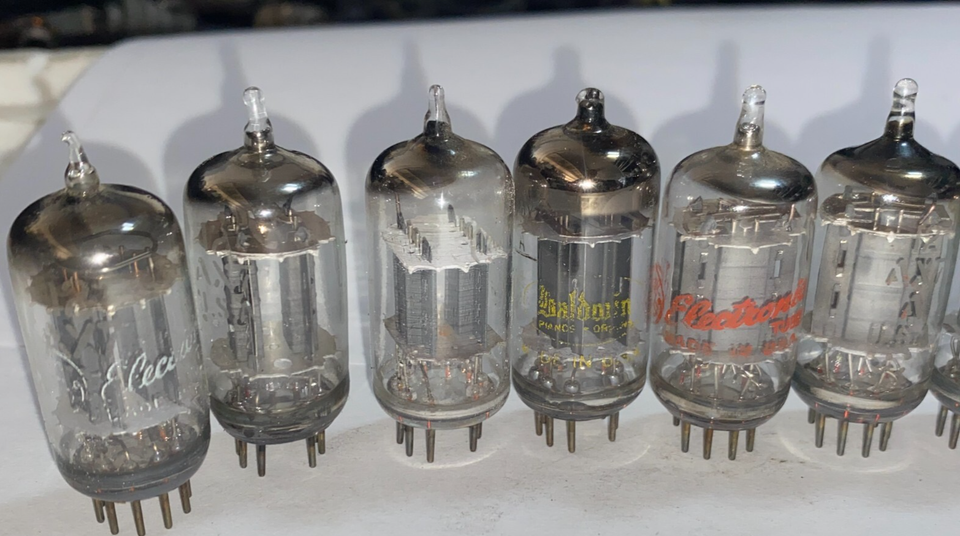9pcs 12AX7 Tubes GE RCA Long Plates Jackson 648S Tested | eBay