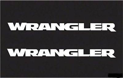 (2x) Set of Jeep WRANGLER Hood Decals Sticker Glossy White | eBay