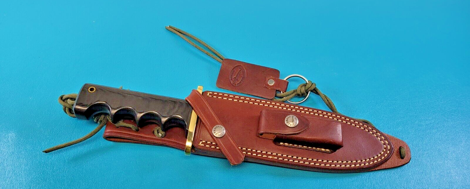 Randall Knives Model 14 Attack Knife + Sheath + Stone & Key Chain 14-7. ...