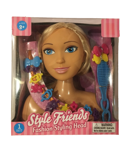 Style Friends Fashion Styling Head Blonde Hair Girl 15 Piece Toy Doll ...