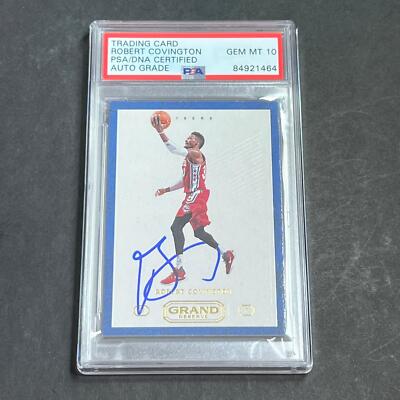 2016-17 Panini Grand Reserves #92 Robert Covington Signed Card AUTO 10 ...