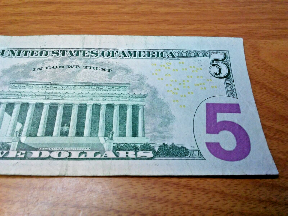 2013 Series $5 Five Dollar Bill Star Note Fancy Serial Number ...