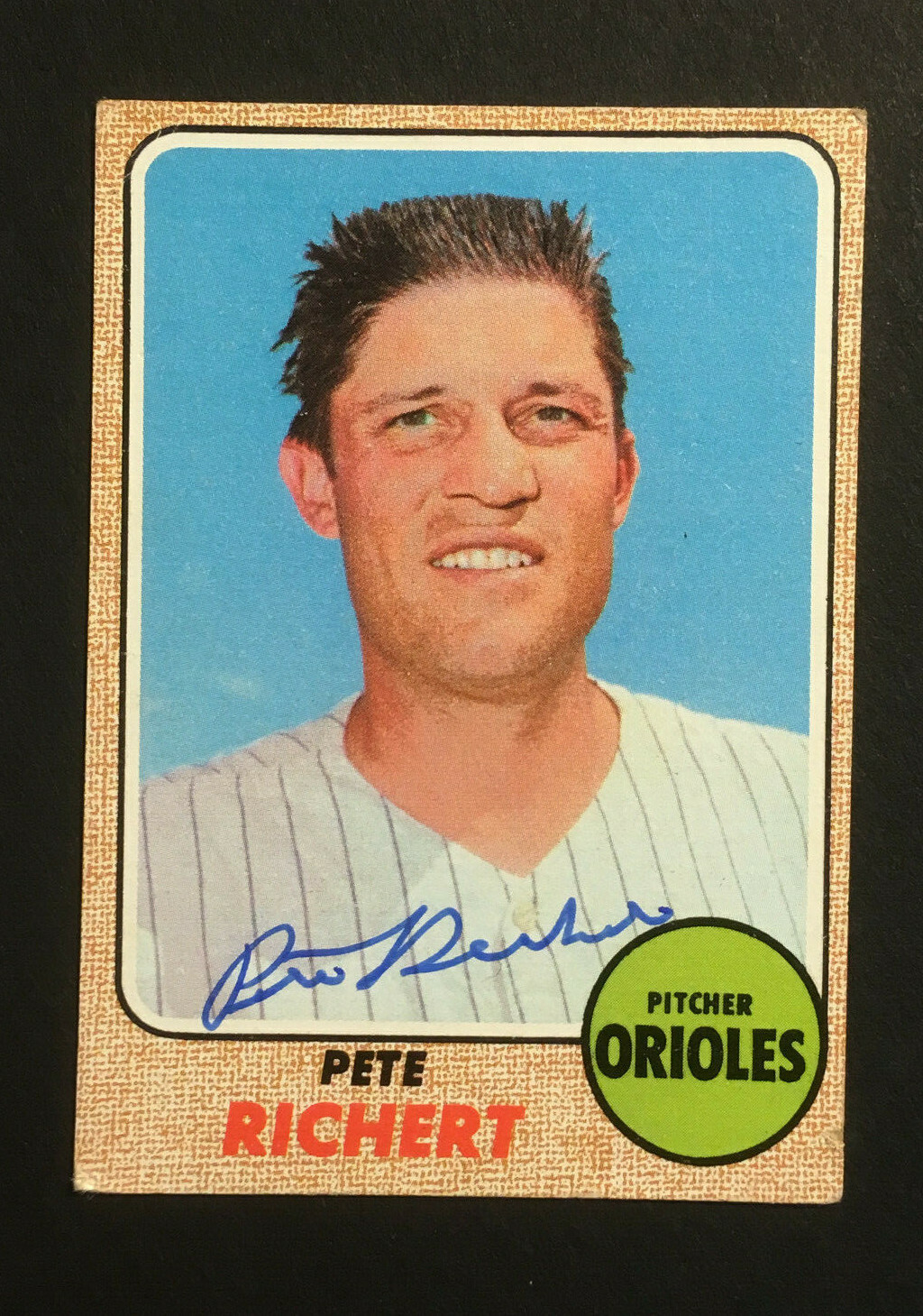 Pete Richert Orioles Signed 1968 Topps Baseball Card #354 Auto ...