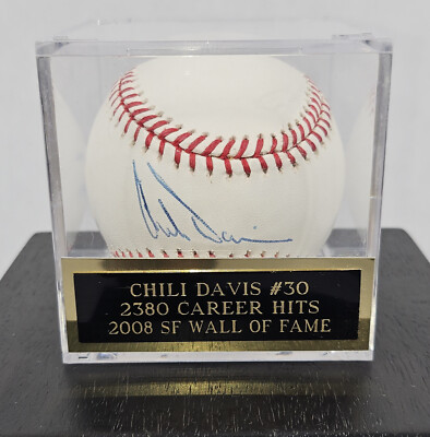 Authentic Chili Davis Autographed Baseball in Arcrylic Case | eBay