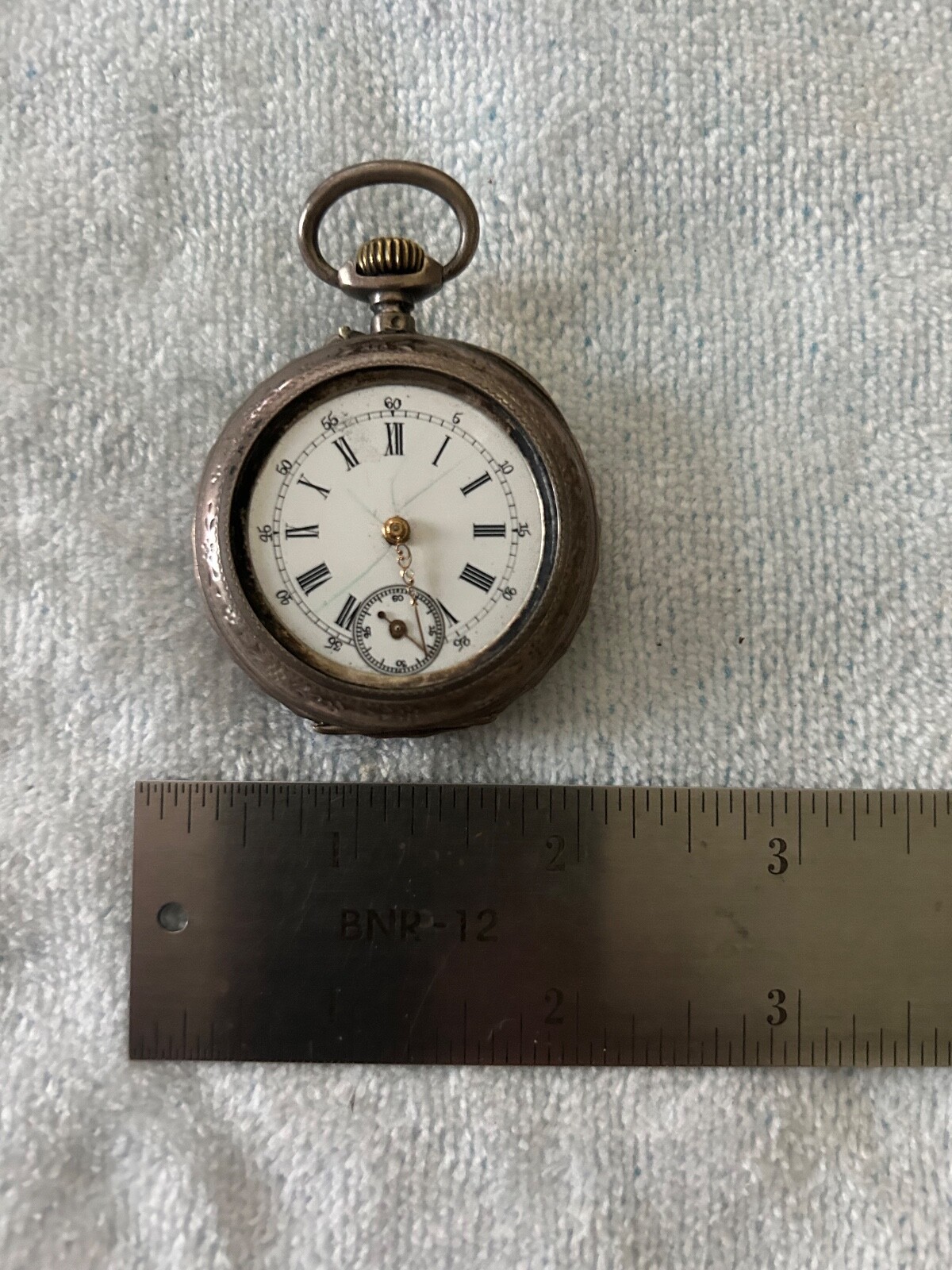 Antique Silver Pocket Watch Pin Set - Gem