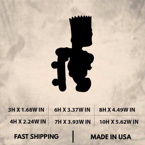 Bart|Skateboard|Vinyl Sticker |Decal for Window|Laptop|car|Tablet|phone ...