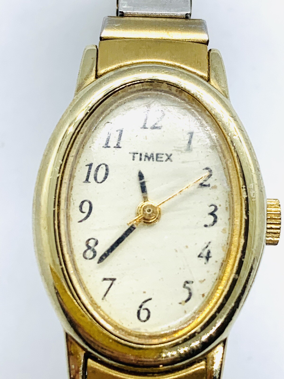 Vintage Oval TIMEX GOLD Ladies Watch WORKS GOOD KEEPS TIME New Battery ...