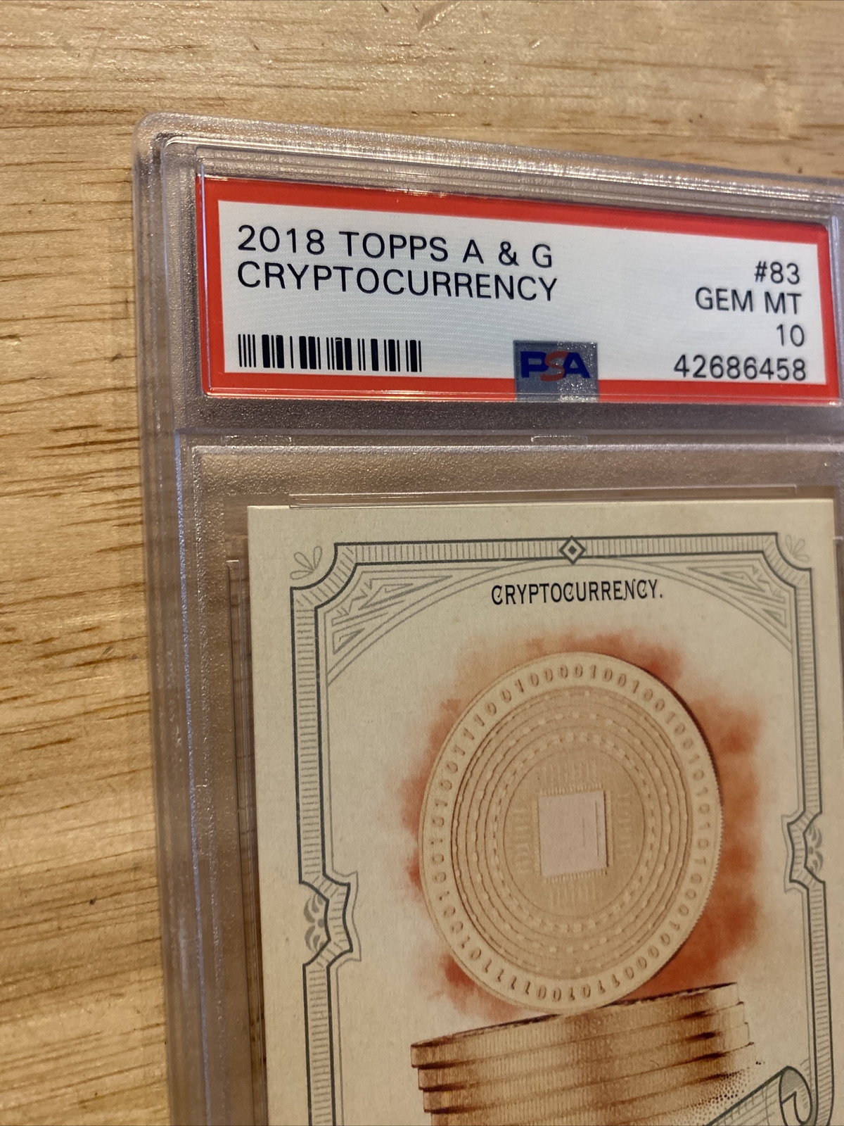 Bitcoin Crypto PSA 10 Card Topps Allen Ginter Cryptocurrency BTC ROOKIE ...