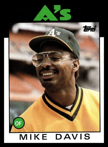 1986 Topps #165 Mike Davis Oakland Athletics Baseball Card | eBay