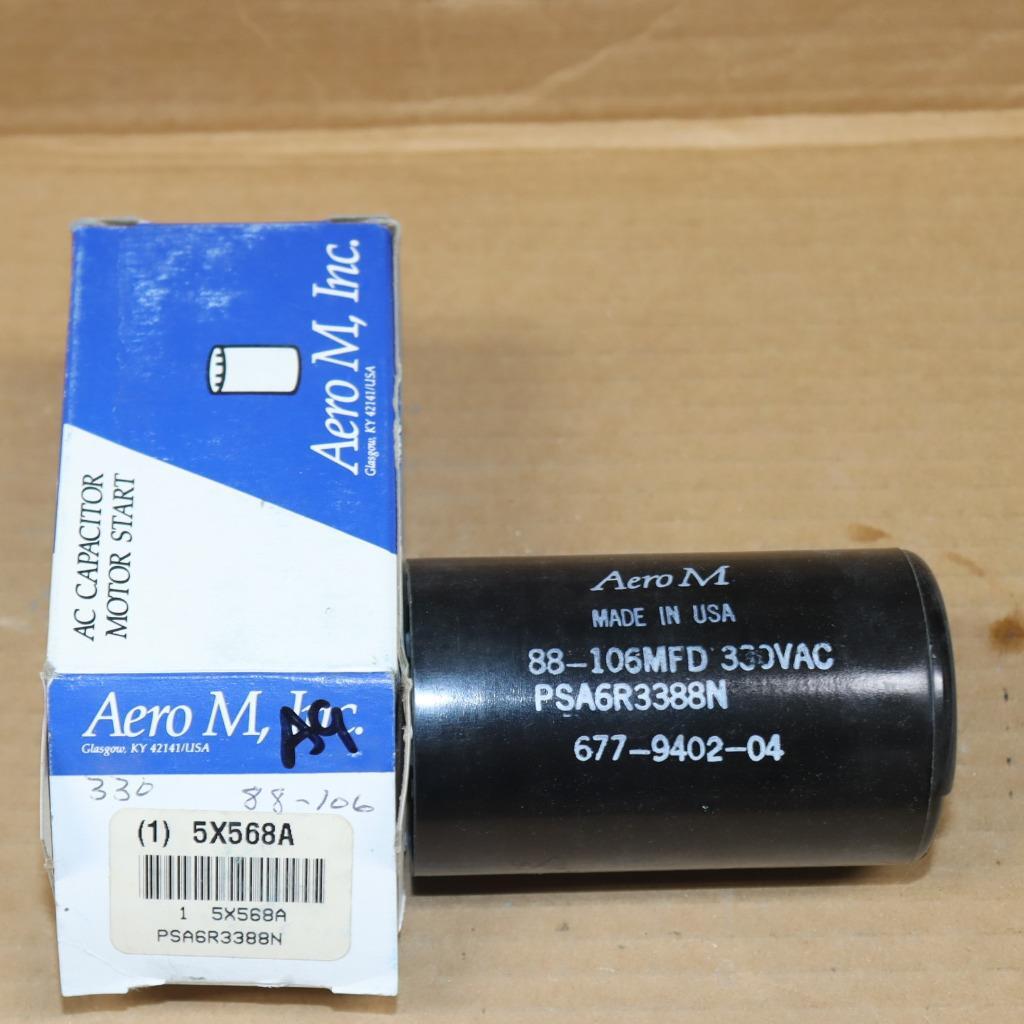 Aero M 5X568A Motor Start Capacitor 88-106 MFD 330 VAC PSA6R33088N for ...