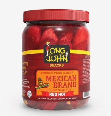 Long John Snacks Mexican Red Hot Pickled Sausage, 32 oz, FREE SHIPPING ...