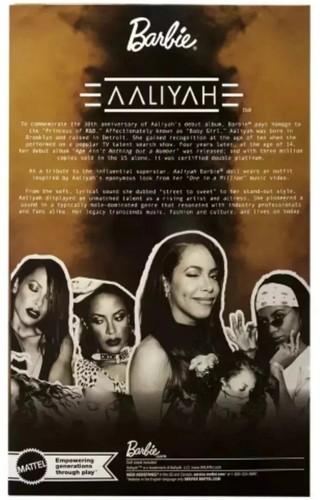 Barbie Aaliyah Signature Pop Culture Star Doll 2025 HRM80 Aliyah Mattel ...
