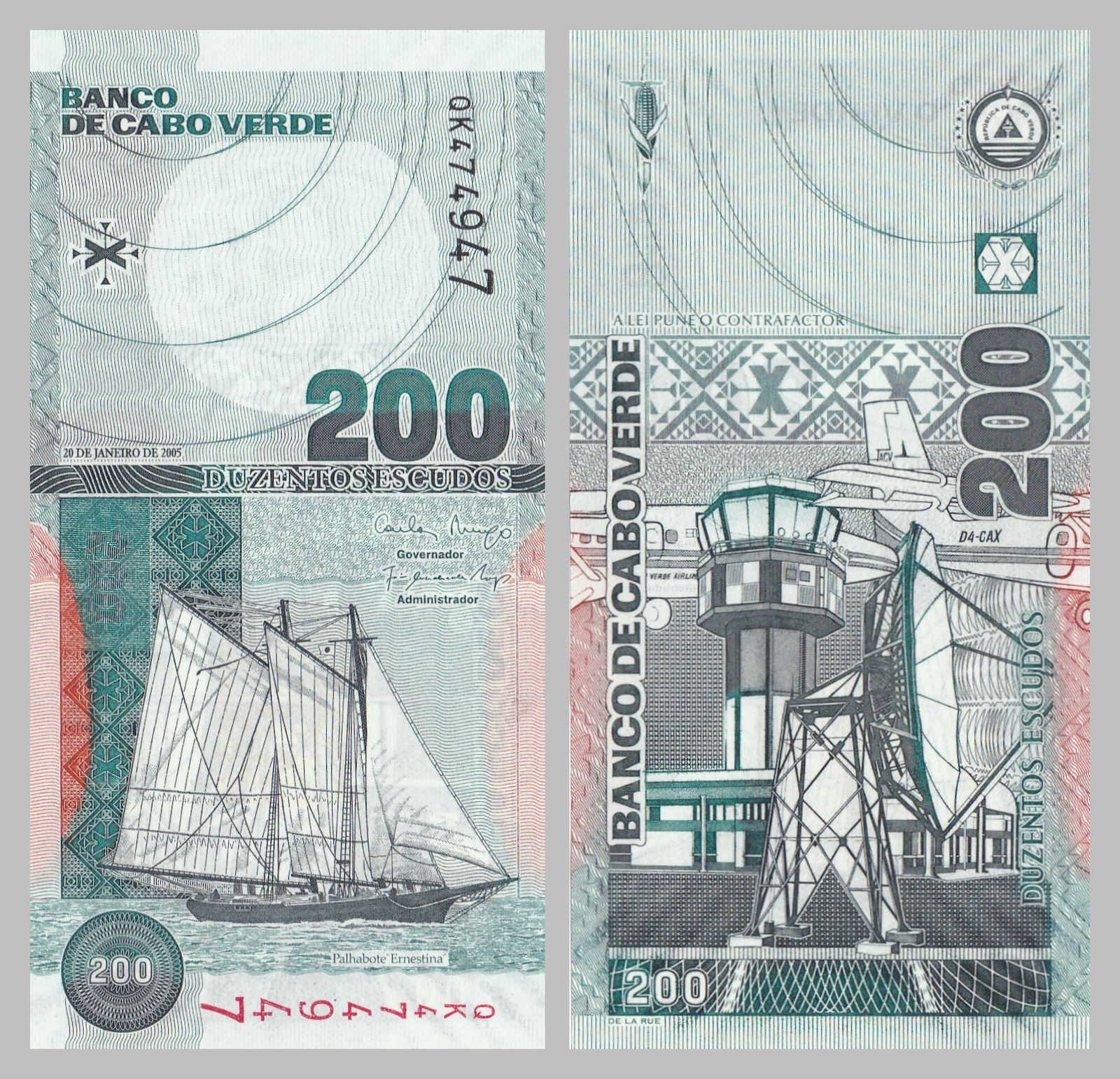 Îles Du Cap-Vert / Cap-Vert / CAP-VERT 200 Escudos 2005 P68A Splendide ...