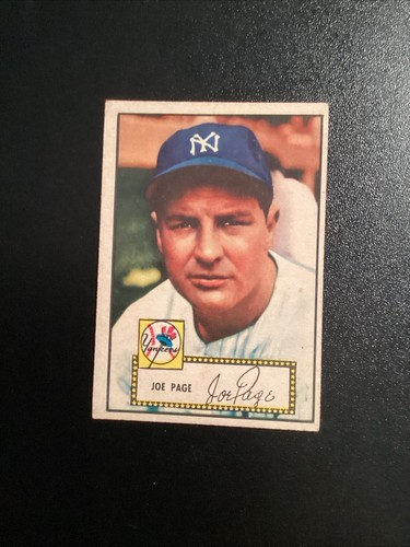 1952 Topps Baseball Card #48 Joe Page (Red Back) New York Yankees ...