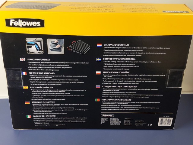 Fellowes 48121 Standard Foot Rest Footrest Graphite Fel48121 for sale ...