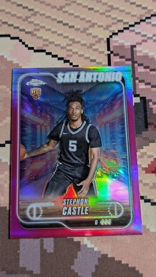 2024-25 Topps Chrome Basketball Stephon Castle #122 Rookie Pink ...