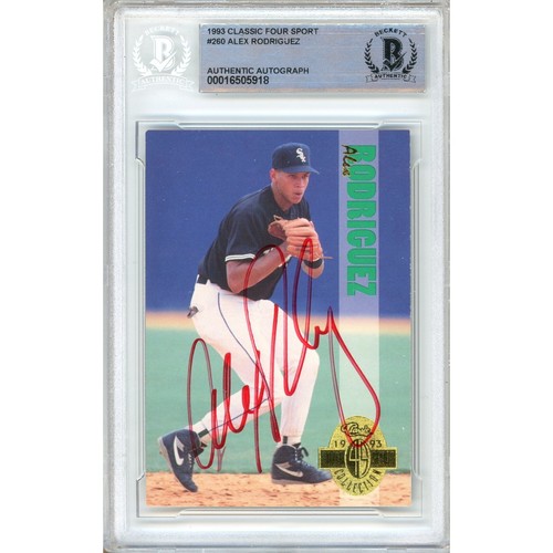 Alex Rodriguez Seattle Mariners Auto 1993 Classic 4 Sport Card ...