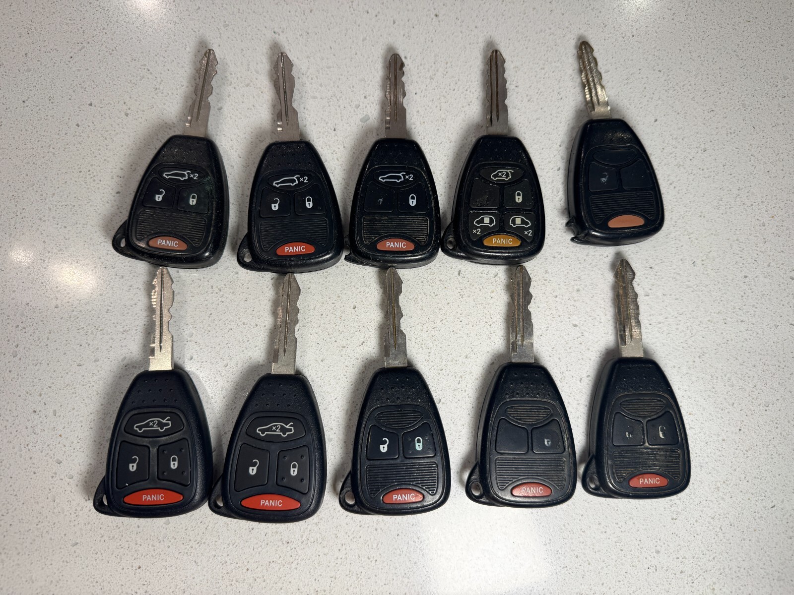 Lot Of 10 Used OEM Dodge, Jeep, Chrysler Car Key Fobs | eBay