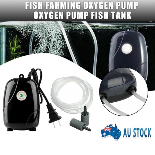 Oxygen Air Pump Aqua Fish Tank Aquarium Pond Bubble Disk Stone Aerator ...