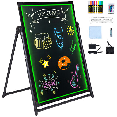 LED Message Writing Board 32"x24" Illuminated Erasable Lighted ...