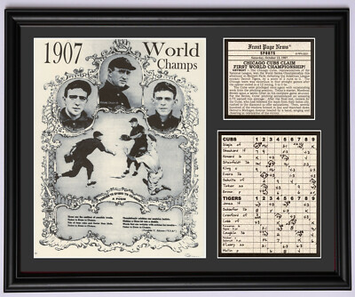 Chicago Cubs 1907 World Series Champions framed photo tribute | eBay
