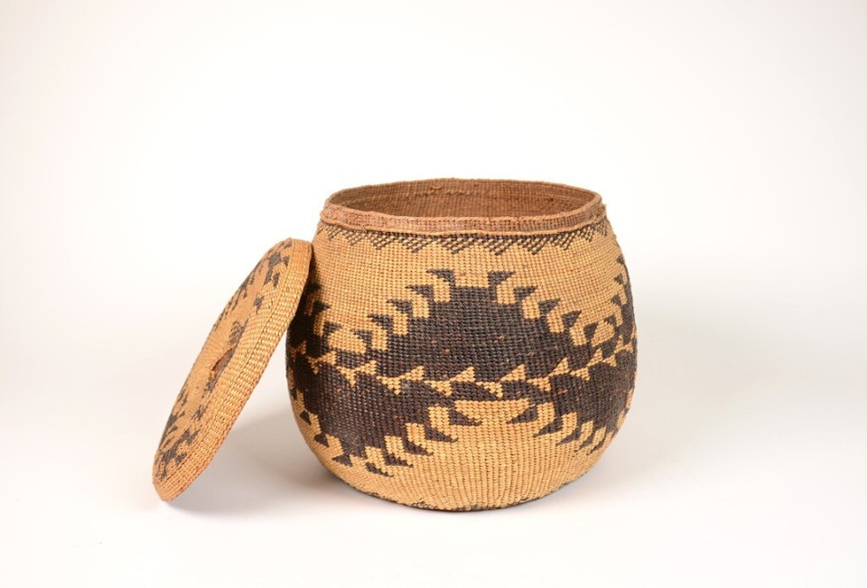 Yurok Basket with Lid | eBay