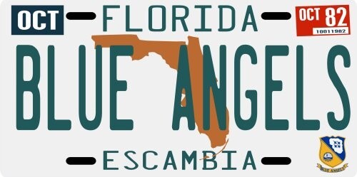 The Blue Angels Navy Flight Team 1982 FL License plate | eBay