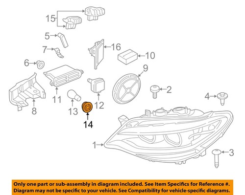 BMW OEM 13-19 228i xDrive Headlamp Components-Socket Right 63117393855 ...