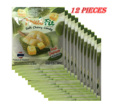 12X Fruit Chewy Candy Durian Flavor Real Added Gummy Snack kids Boy ...