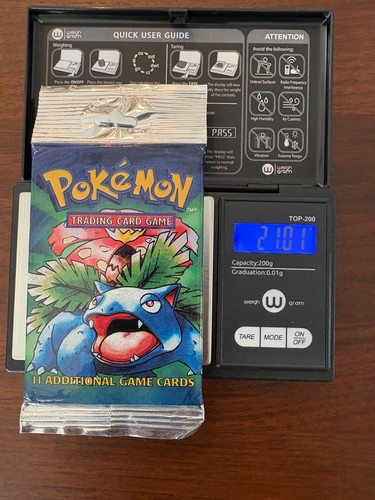 🔥21.01 g HEAVY? 1999 WOTC Pokemon base set booster pack Venusaur art | eBay