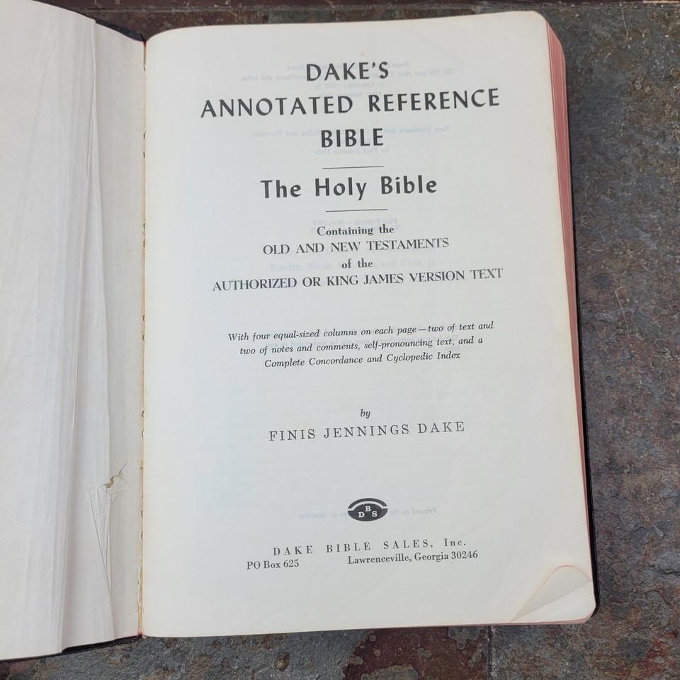 1976 Dake's Annotated Reference Bible Old And New Testaments ...