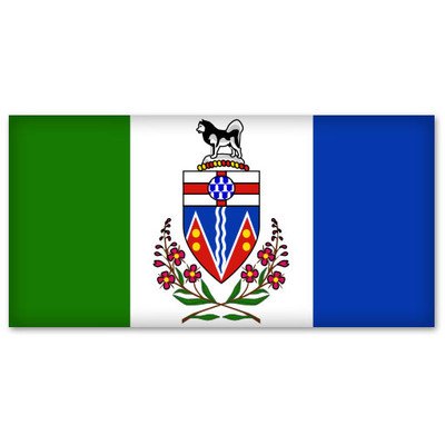 Yukon Territory Canada city flag bumper sticker 5" x 3" | eBay