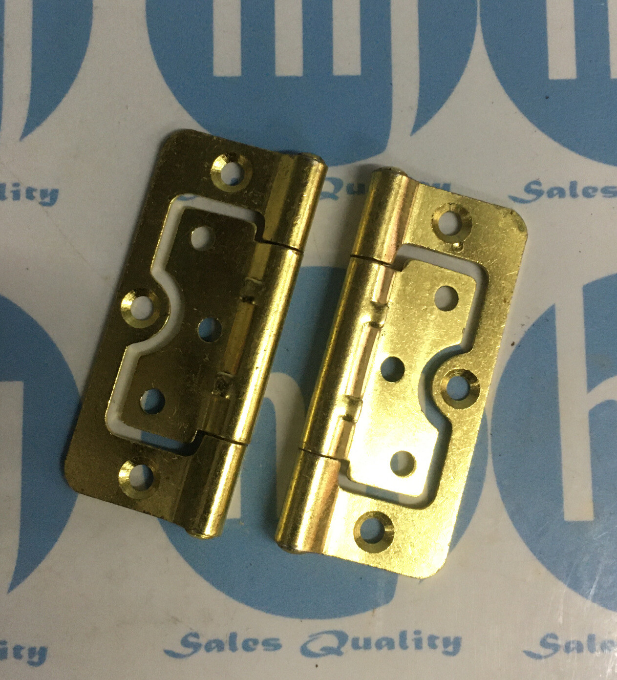 Flush Door Hinges Cupboards Cabinet Hurl Hurling Electro Brass 75mm X 1 ...