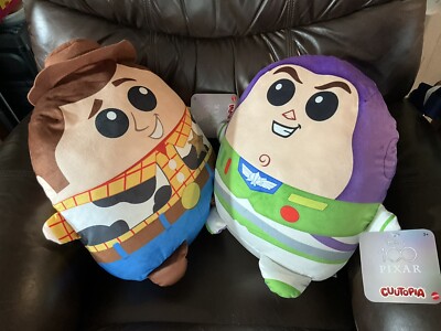 Cuutopia Mattel Squishy Woody & Buzz Plush 14”, Disney Pixar 100yr ...
