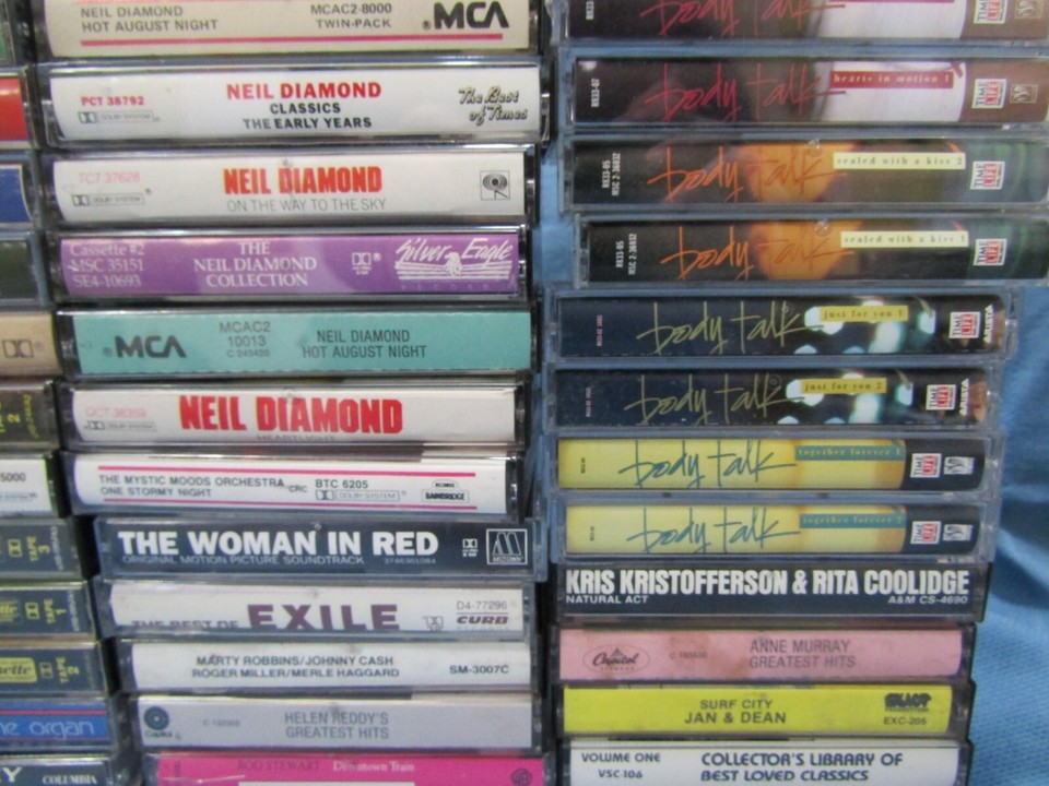 Cassette Tape Lot of 100+ Vtg Mixed Lot Tapes - Country & variety of ...