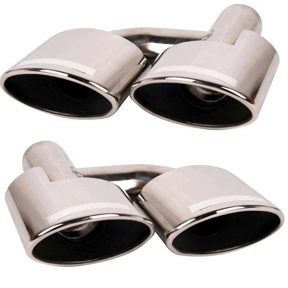 2008-2014 Mercedes-Benz C-Class C250 C300 C350 C63 Quad Chrome Muffler ...
