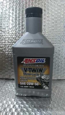 Amsoil 20W-50 Synthetic V-Twin Motorcycle Oil, 1 Quart | eBay