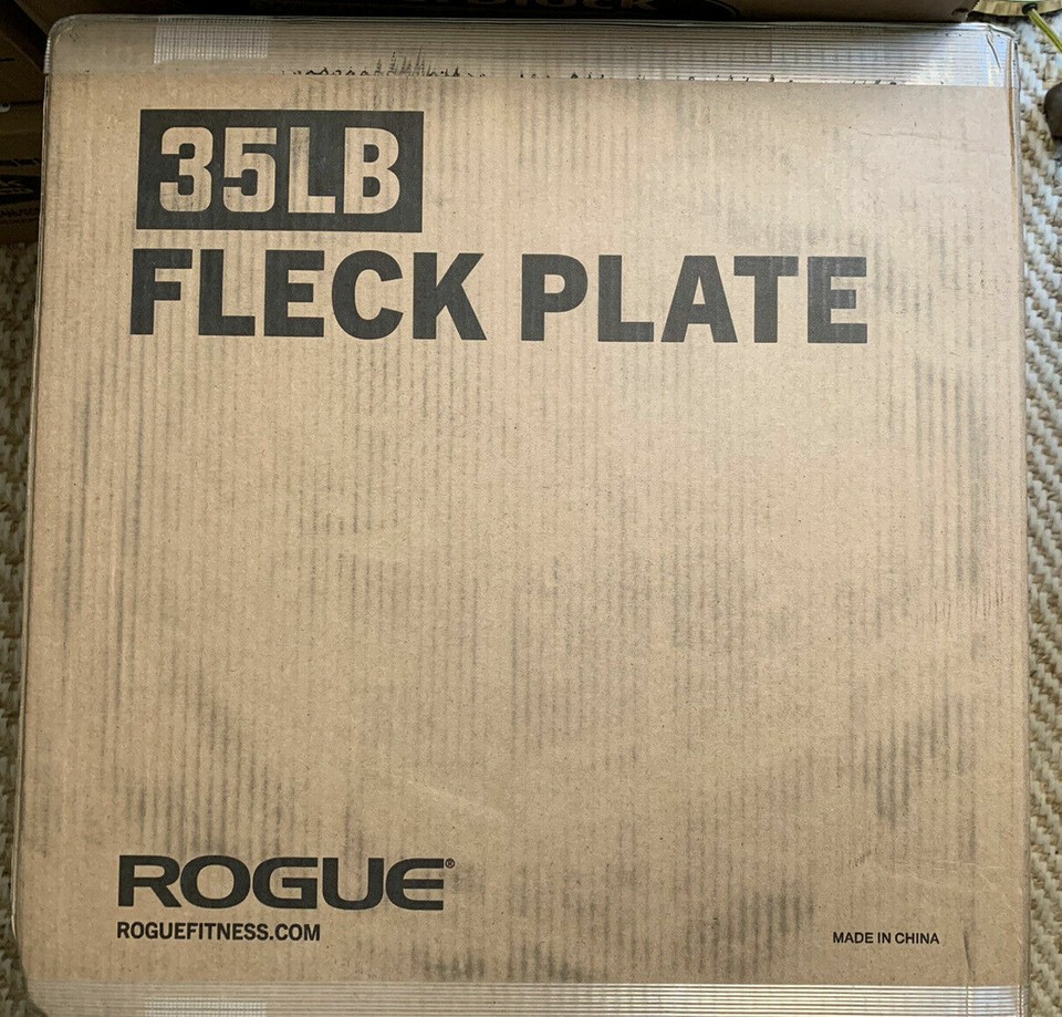 SHIPS NOW Rogue Fitness (2) 35lb each Fleck Bumper Plates Pair - 70lbs ...