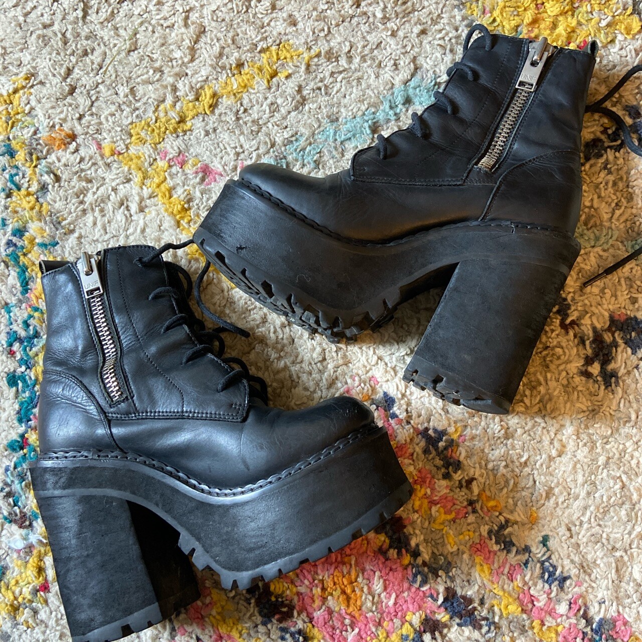 UNIF Choke Platform Boots Black | atelier-yuwa.ciao.jp